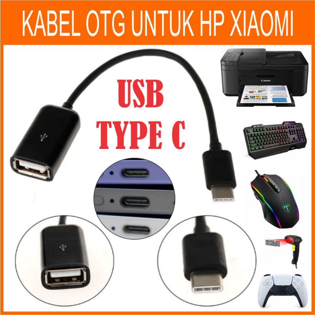 Jual Kabel OTG USB Type C untuk HP XIAOMI MI 15 14 13 12 11 10 9 PRO ...