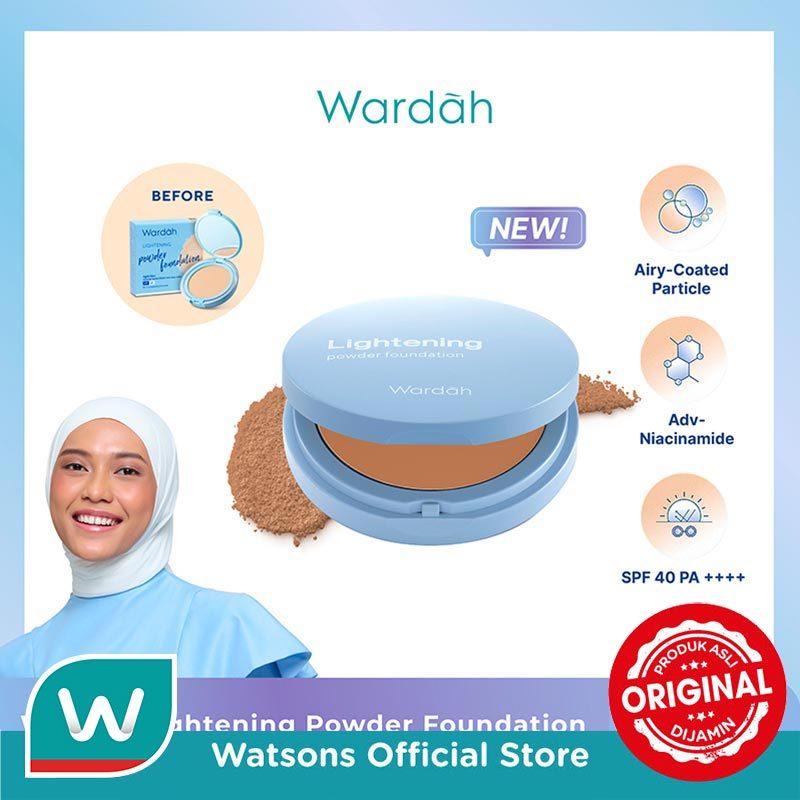 Jual Wardah Lightening Powder Foundation Light Feel 07 Almond (52N) 12g ...