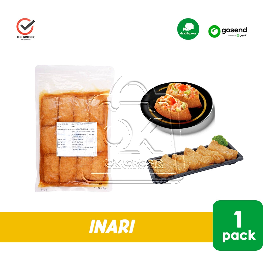 Jual Ajitsuke Inari Kulit Tahu Sushi Jepang 60 pcs Halal (1 pack ...