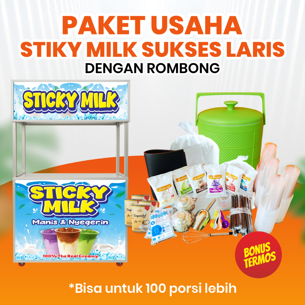 Jual BOOTH PORTABLE DENGAN ATAP + RODA STICKY MILK | STICKY MILK DENGAN ...
