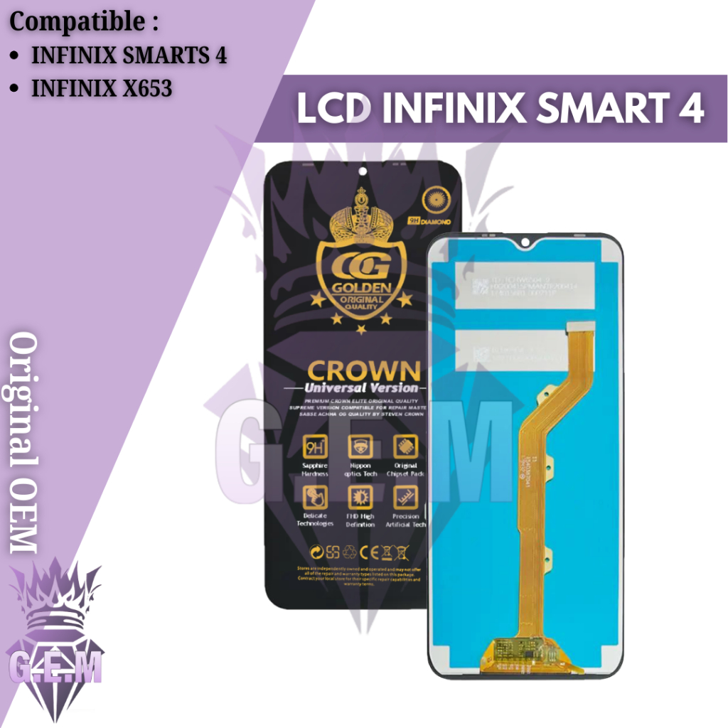 Jual LCD TOUCHSCREEN INFINIX SMART 4 / 4C / X653 / X653C FULLSET COMPLETE | Shopee Indonesia