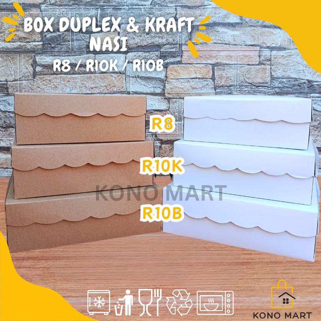 Jual Dus Kraft Nasi Kotak Katering R8 R10K R10B Tanpa Laminasi 350gsm ...