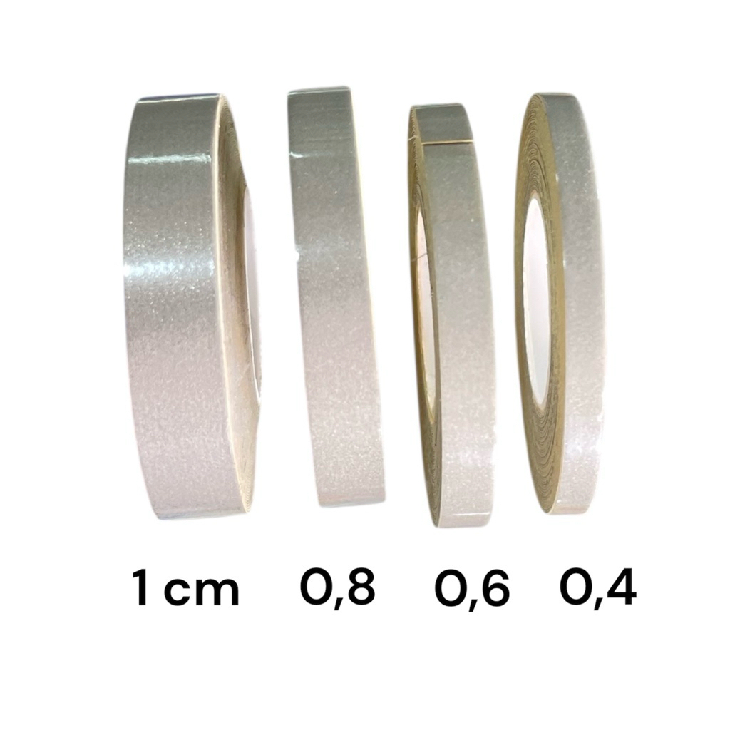 Jual stiker lis roll velg 4mm/6mm/8mm/1cm reflective nyala SILVER / ABU ...