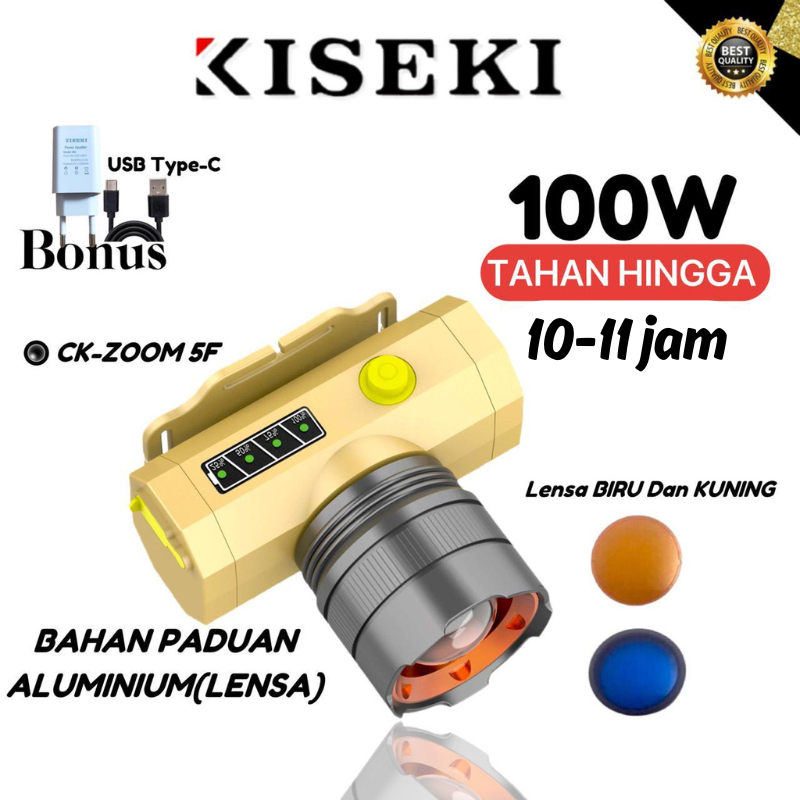 Jual Kiseki Senter Kepala Zoom Senter Kepala Super Terang Cahaya Putih ...