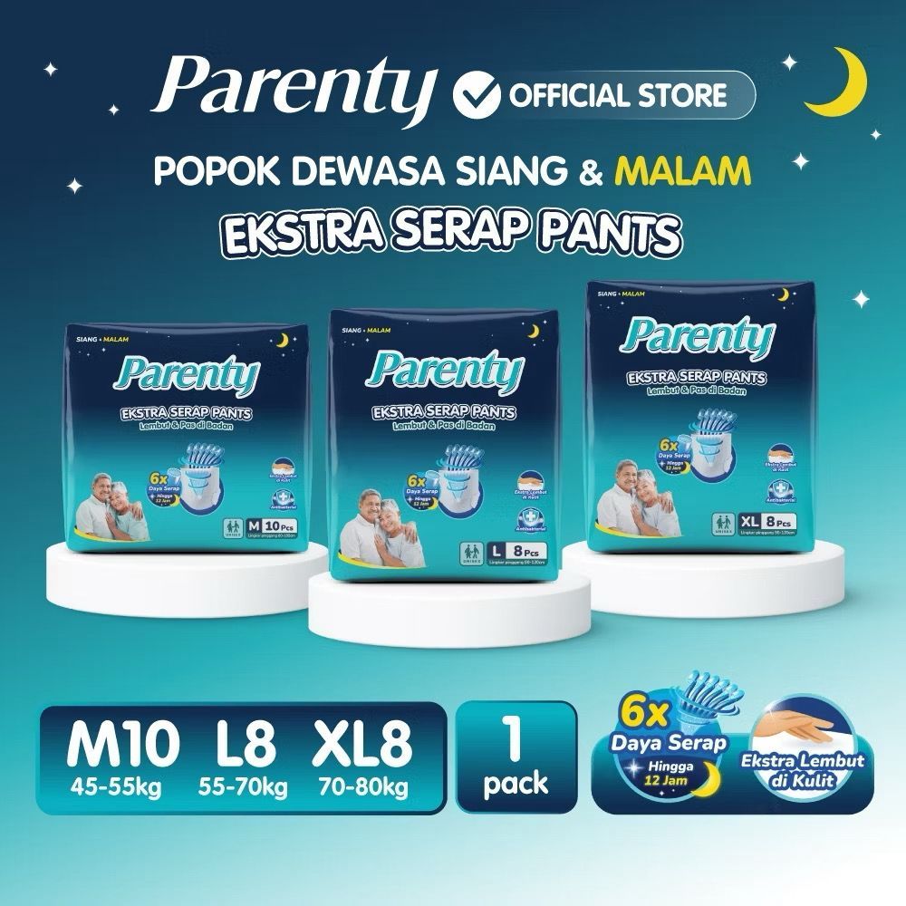 Jual Parenty Adult Pants Ekstra Serap Heavy Flow M10 L8 XL8 Diaper ...