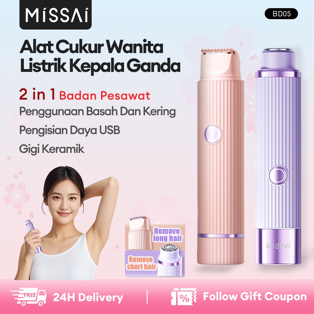 Jual MIISSAI BD05 Alat Cukur Kumis Dan Jenggot 2 in 1 Alat Cukur Wanita Alat Cukur Bulu Kemaluan ...
