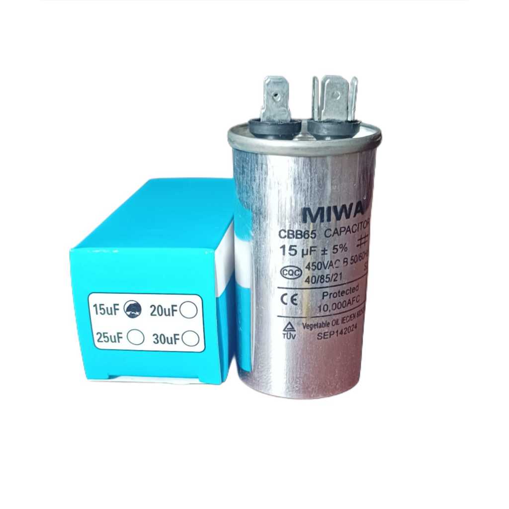 Jual Kapasitor AC 15 Uf Capasitor AC 15UF MIWA | Shopee Indonesia