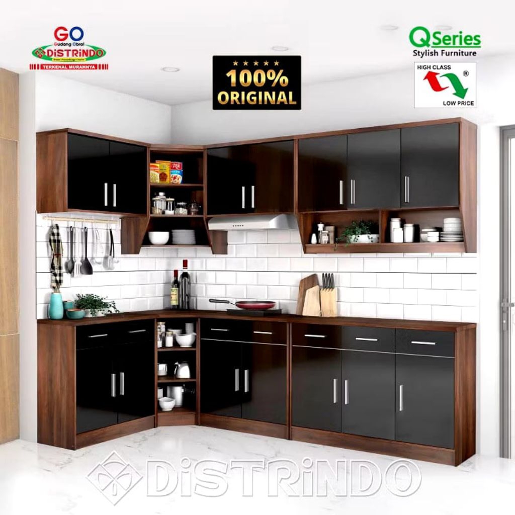 Jual Kitchen set/ Lemari Dapur Pinggiran Oval Rangka Tebal Laci Pakai ...