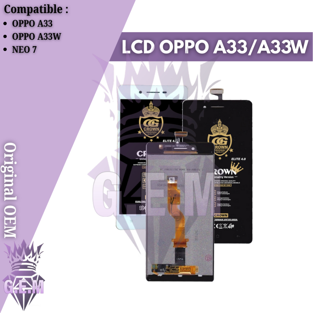 Jual LCD OPPO A33 A33W NEO 7 TOUCHSCREEN FULLSET COMPLETE ORIGINAL ...