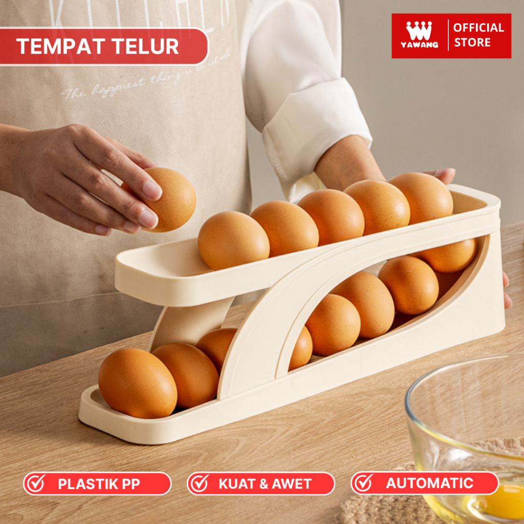Jual YAWANG Tempat Penyimpanan Telur Otomatis Rak Penyimpanan Telur ...