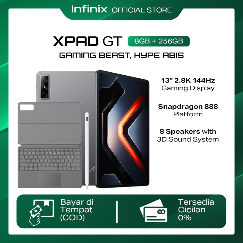 Jual Infinix XPAD GT 8/256GB - Qualcomm Snapdragon 888 - 13" 144Hz ...