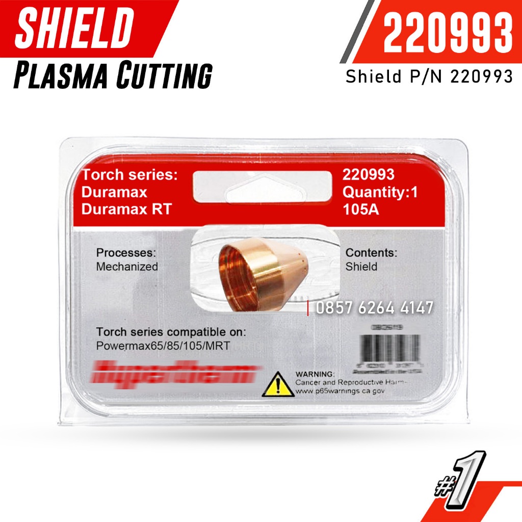 Jual 220993 Shield Drag Cut Plasma Cutting Hypertherm Powermax 45XP 65 ...