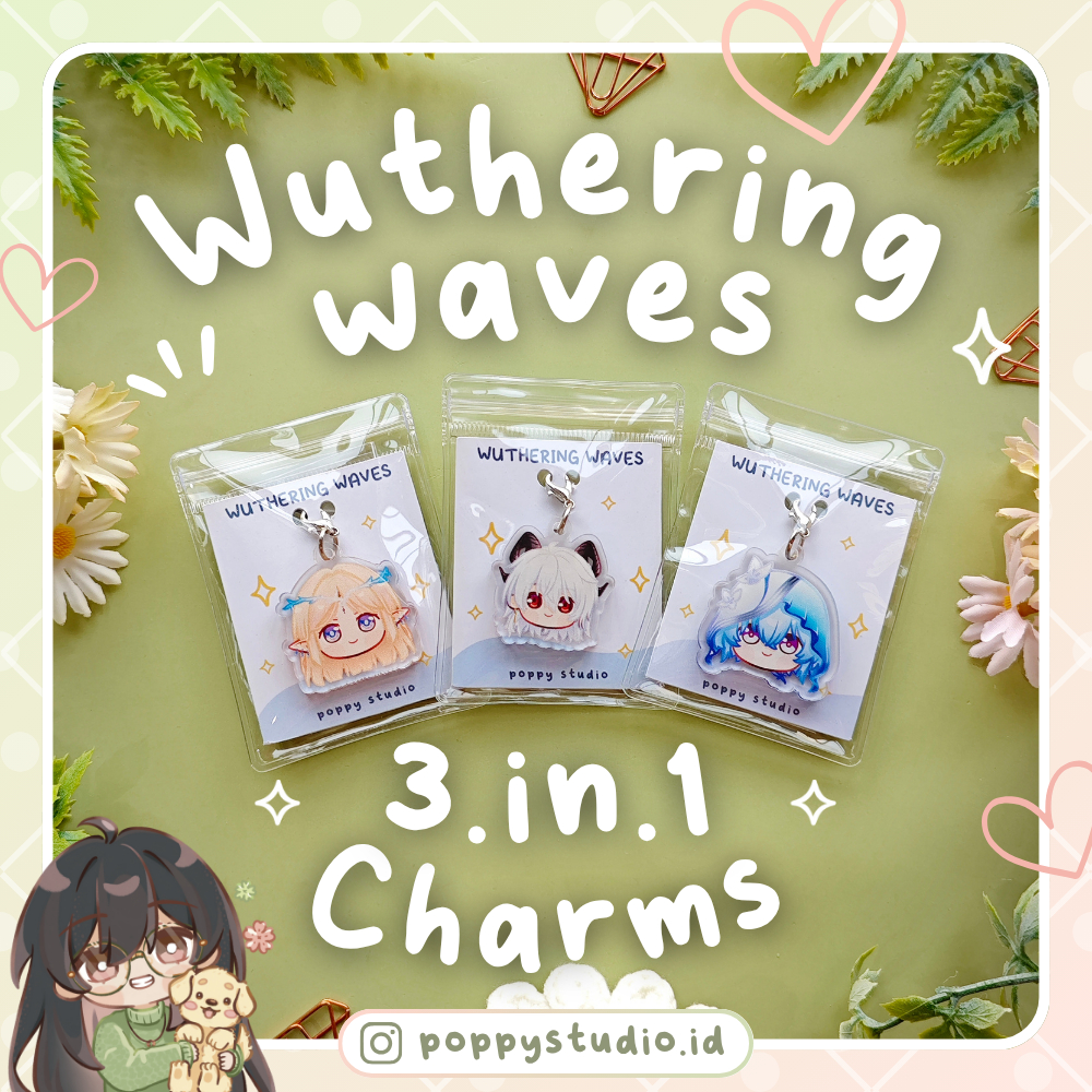 Jual Wuthering Waves | 3-in-1 Charm | Wuwa | Gantungan Kunci HP Tas ...