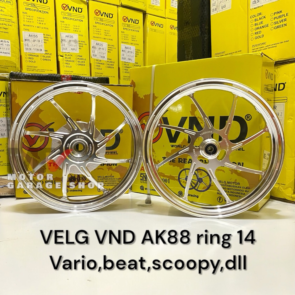 Jual VELG VND AK 88 ring 14 VARIO 125/150 BEAT SCOOPY genio spacy vario ...