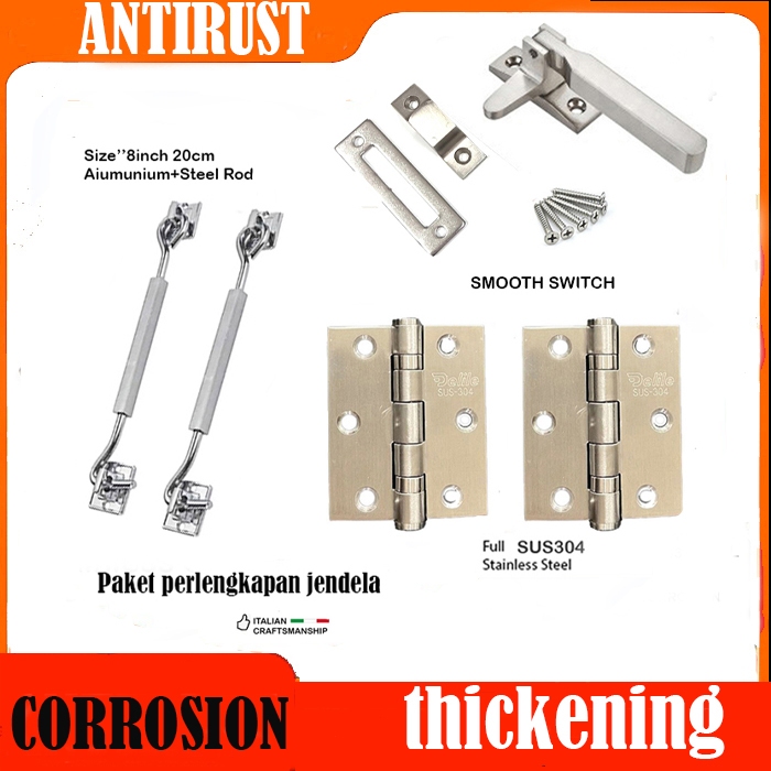 Jual Paket Perlengkapan Jendela Kayu DELILE/Satu Set Hak Angin/Engsel ...