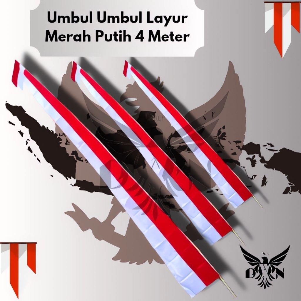 Jual BENDERA - Umbul Umbul Layur Merah Putih Panjang 4 Meter | Shopee Indonesia