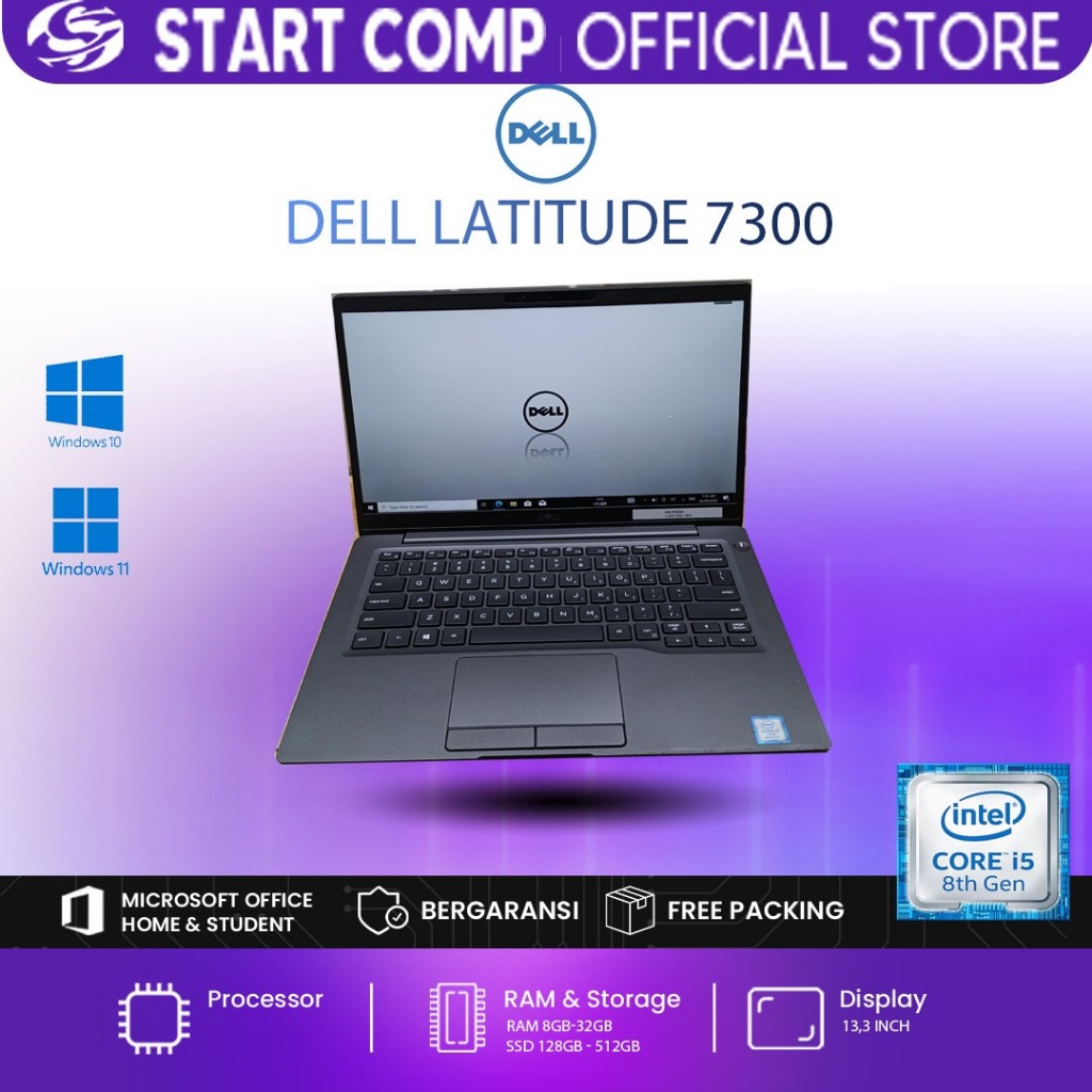 Jual Laptop Dell Latitude 7300 Core i5 Gen 8 Ram 8GB SSD 256GB Layar 13 ...