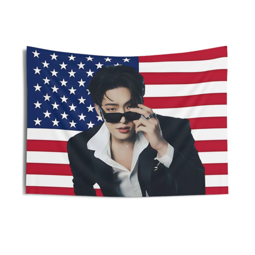 Jual Ateez Members American Flag Kpop Tapestry, Ateez Merch, Gift Ideas ...