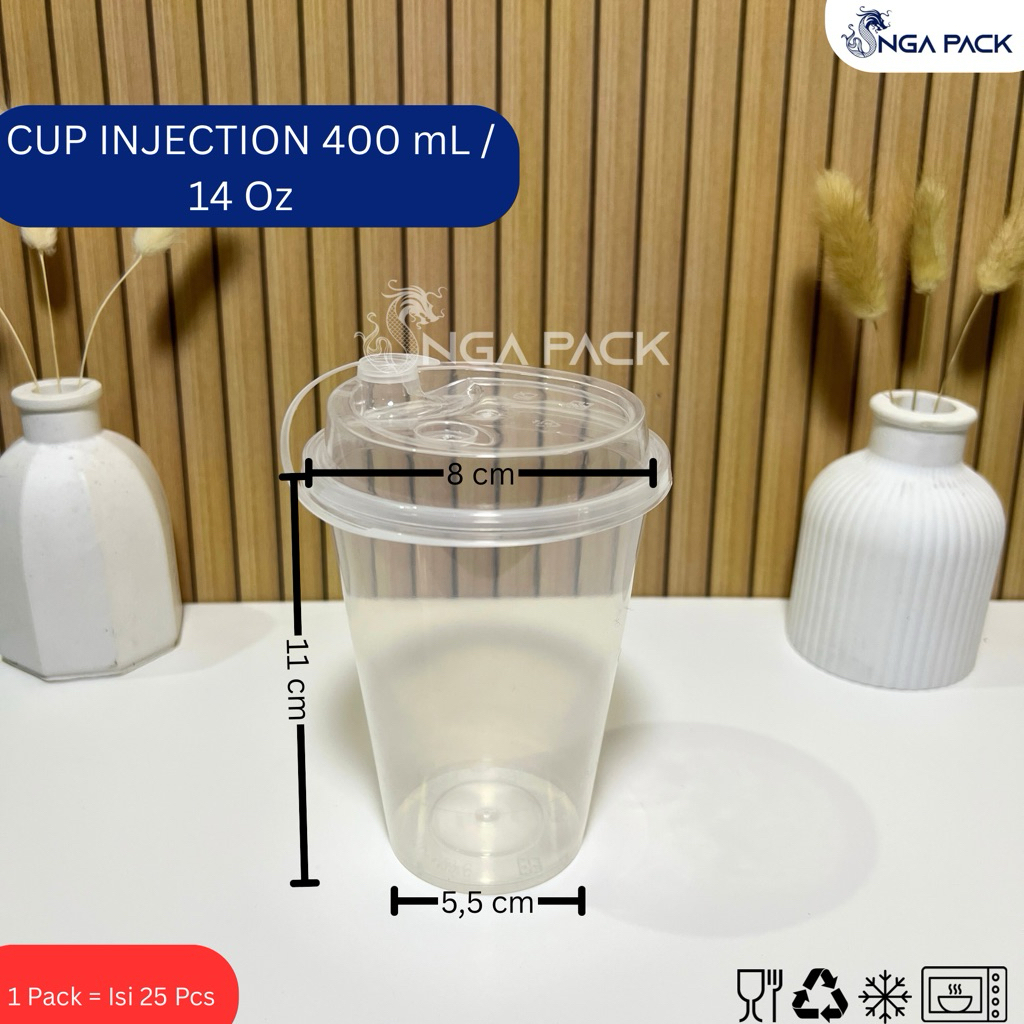 Jual Cup Injection 400 mL/ 14 Oz - Gelas Injection 400mL | Shopee Indonesia