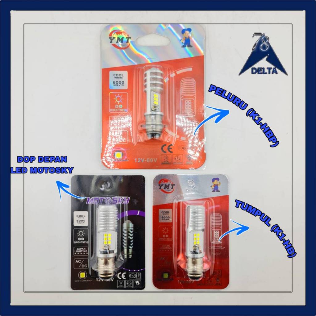 Jual BOHLAM DOP DEPAN LED YAMAMOTO - LAMPU LED DOP LED K1-HB YAMAMOTO ...