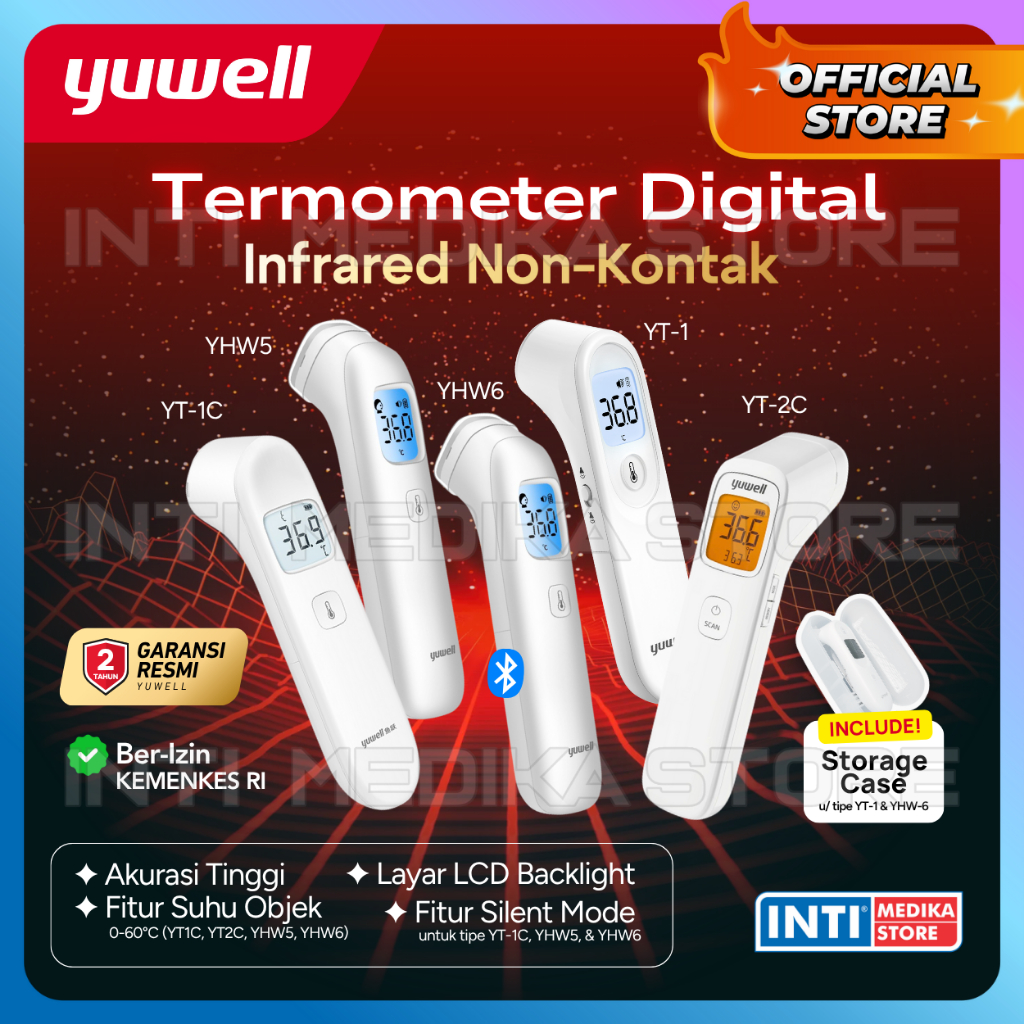 Jual YUWELL - Thermometer Infrared YT 1 | Termometer Non Kontak Thermo ...
