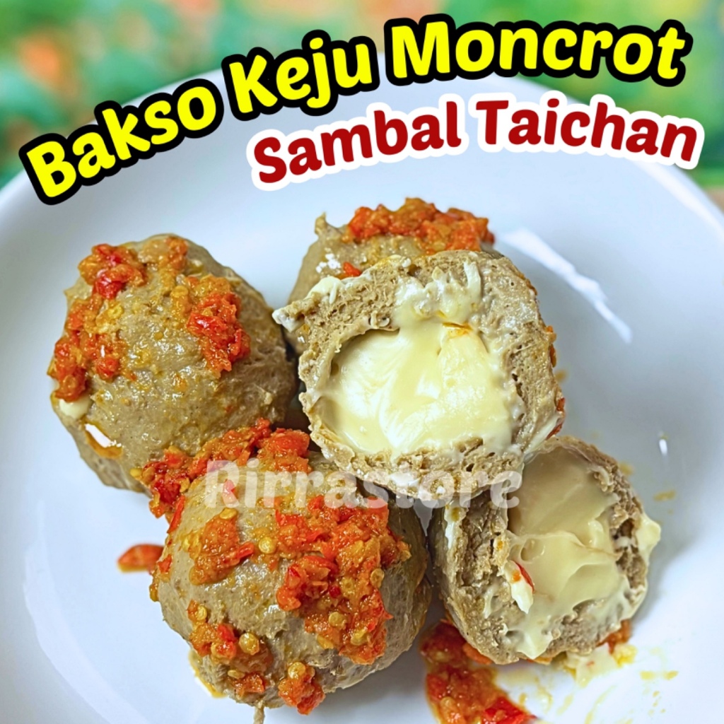 Jual BAKSO KEJU MONCROT ISI 4 SAMBAL TAICHAN KEJU MELELEH | Shopee ...