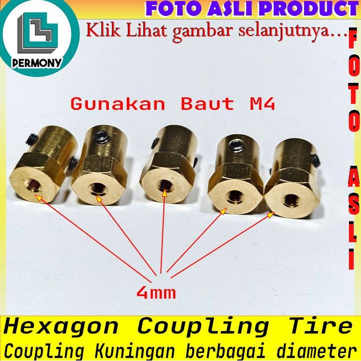 Jual Hexagonal Coupling Ban 85mm brass kuningan adapter copling joint ...