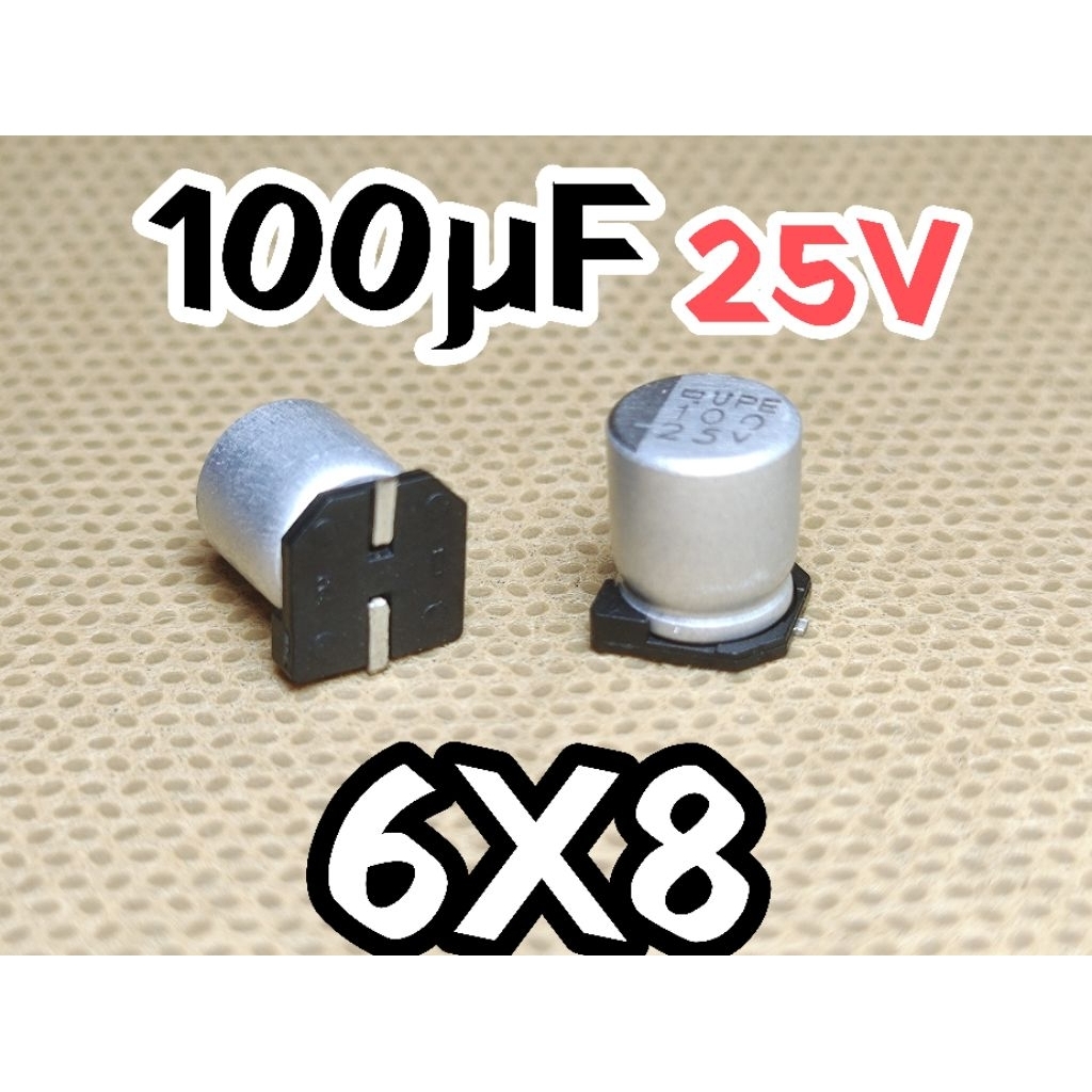 Jual Solid kapasitor capasitor elko elco SMD 25V 100uf 25v 100 uf 25volt High quality product ...