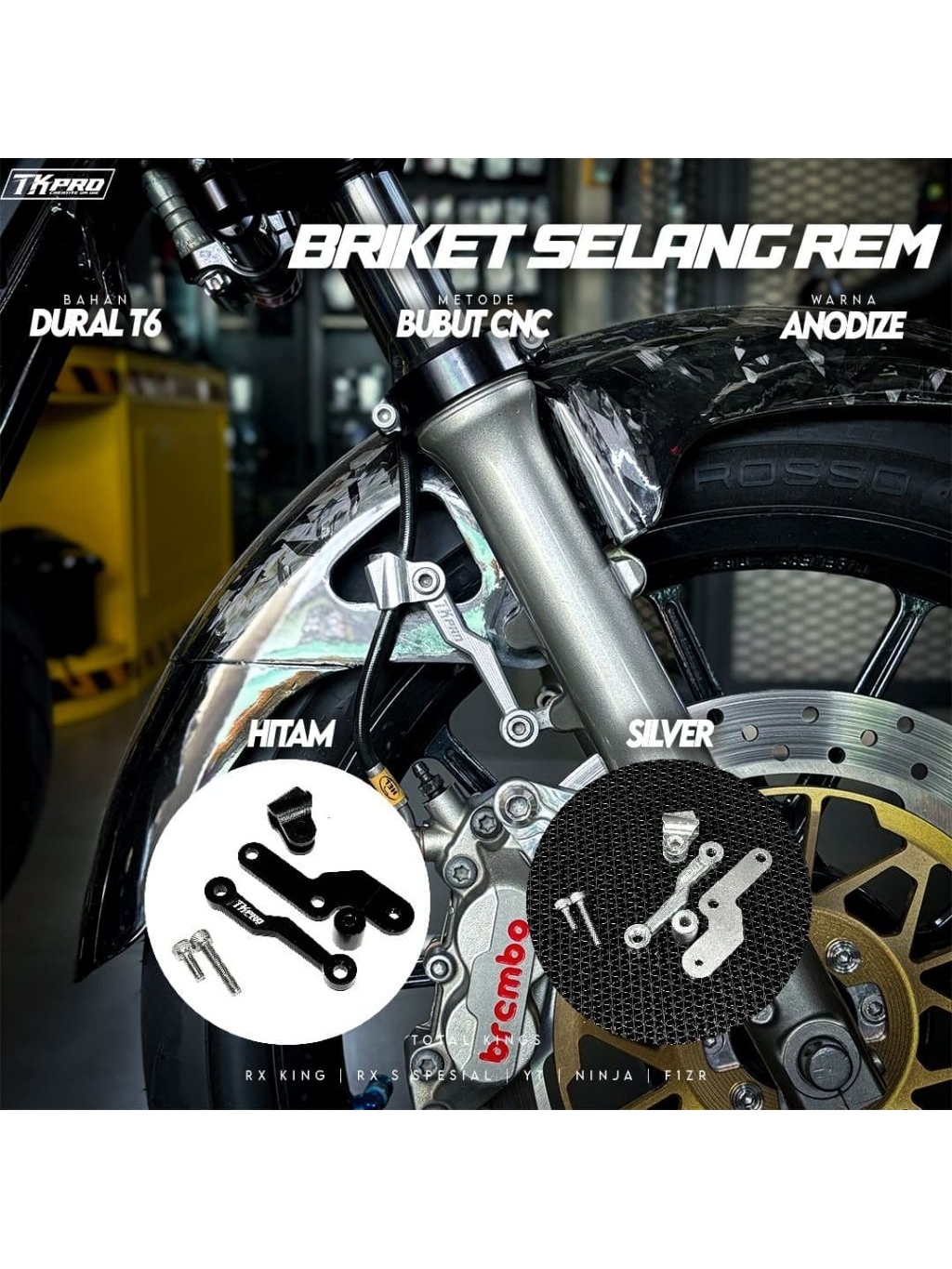 Jual Breket Selang Rem Depan TKPRO RX KING RXS RXK | Shopee Indonesia