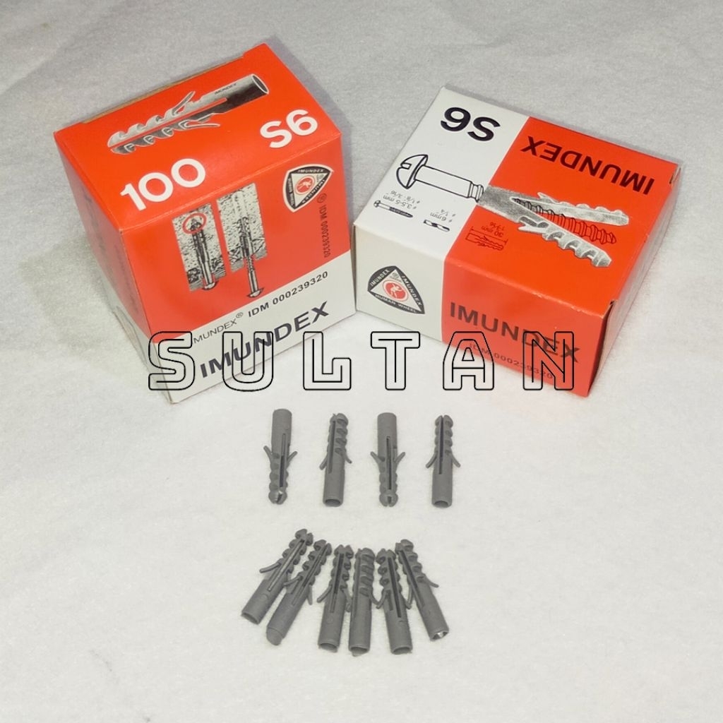 Jual Fisher IMUNDEX S6 dan S8 dan tersedia juga Sekrup kepala 6mm dan 8mm Baut Tanam Lubang ...
