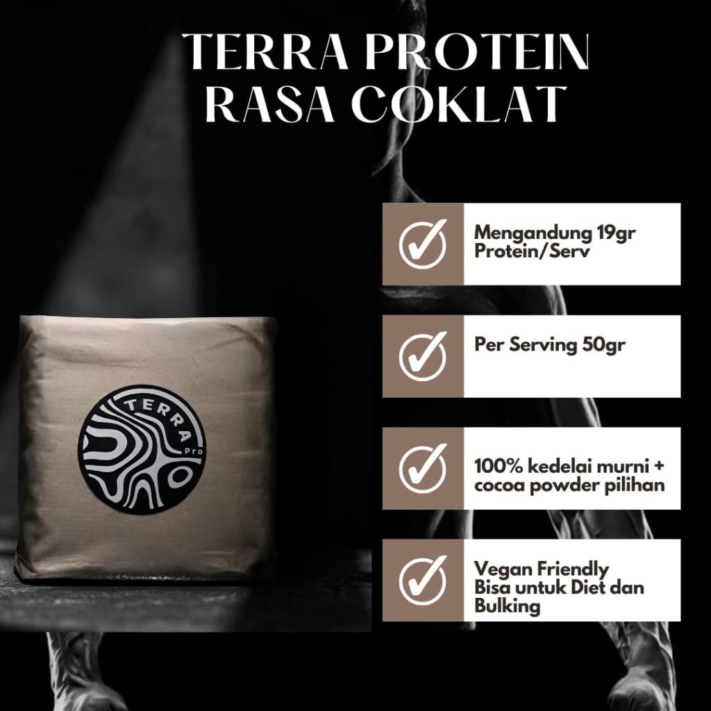 Jual Terra Protein Cokelat 1000 gr - Susu Kedelai Tinggi Protein Rendah ...