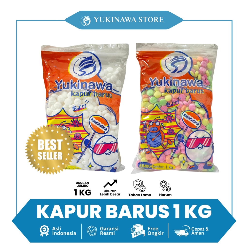 Jual Kapur Barus YUKINAWA 1Kg – Varian Putih & Mix Colour / Kapur ...