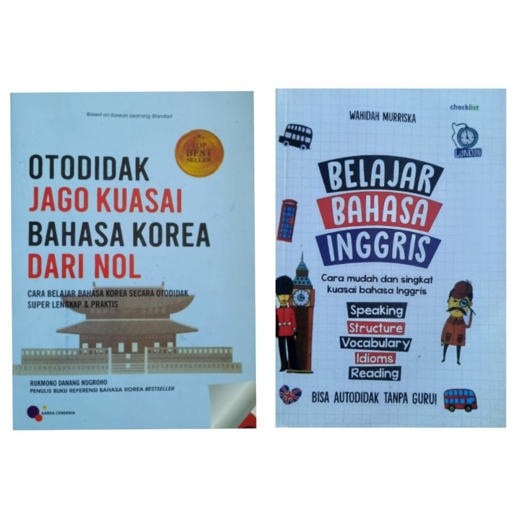 Jual Paket 2 Buku Otodidak Jago Kuasai Bahasa Korea Dari Nol & Belajar Bahasa Inggris | Shopee ...