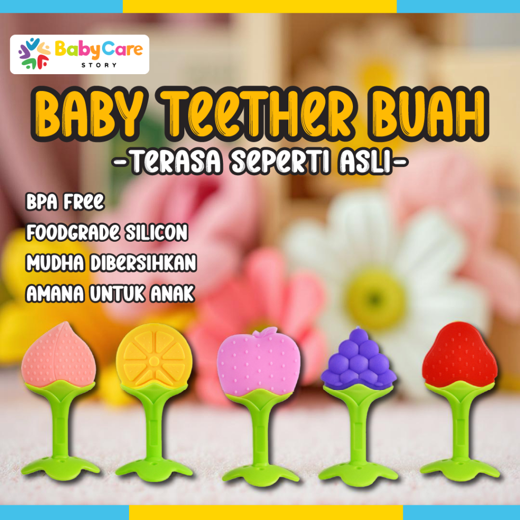 Jual BABY TEETHER BENTUK BUAH Mainan Gigitan Bayi BPA FREE Gigitan Baby ...