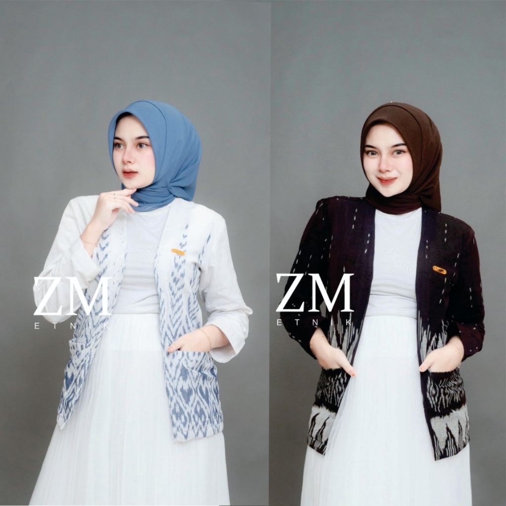 Jual ZM ETNIK - Blazer Tenun Diajeng | Shopee Indonesia