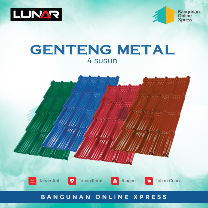 Jual ATAP GENTENG METAL LUNAR 4 SUSUN R30 0,23MM 0,25MM 0,30MM | Shopee ...
