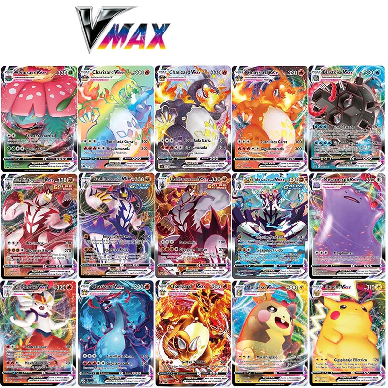 Jual 【READY】100pcs Pokemon Vmax Cards/Kartu Pokemon TCG Vmax Mega EX GX/Pokemon Shiny Cards ...