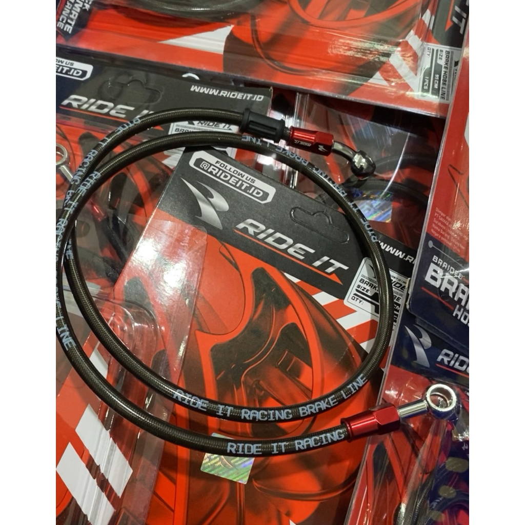Jual SELANG REM KABEL REM RIDE IT KARBON HITAM 95CM 75CM 45CM | Shopee ...