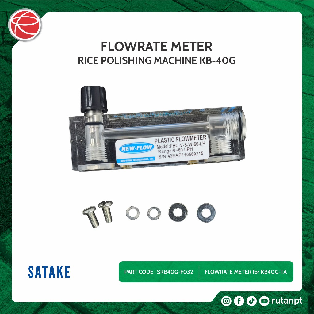 Jual FLOWRATE METER / SATAKE RICE POLISHING MACHINE KB40G / MESIN POLES ...