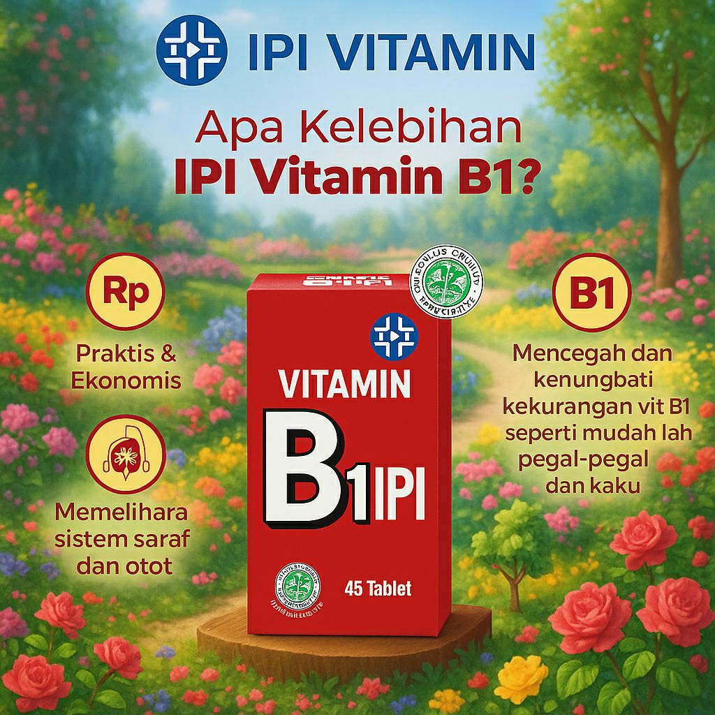 Jual Vitamin B1 IPI isi 45 tablet Vit B 1 Multivitamin Mineral ...