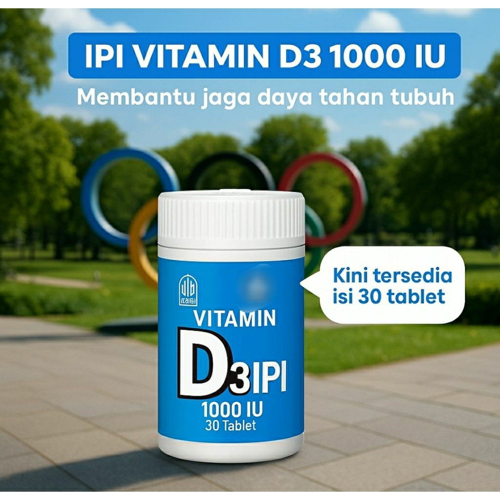 Jual Vitamin IPI D3 1000iu isi 75 dan 30 Tablet Vit D 3 1000 iu Vit ...