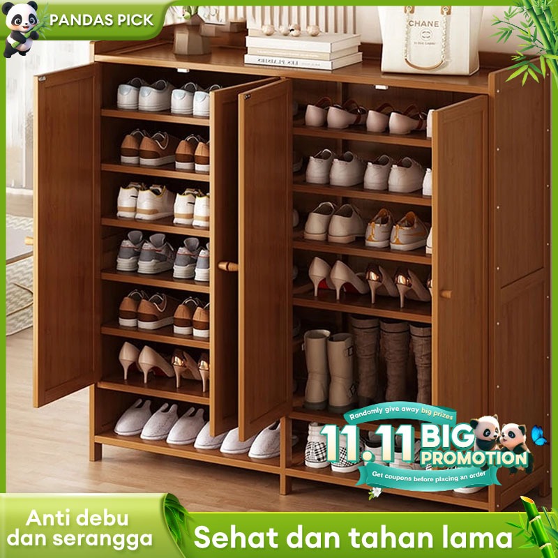 Jual Lemari Sepatu Pintu Rumah Rak Sepatu Multi-Lapis Dalam Ruangan ...