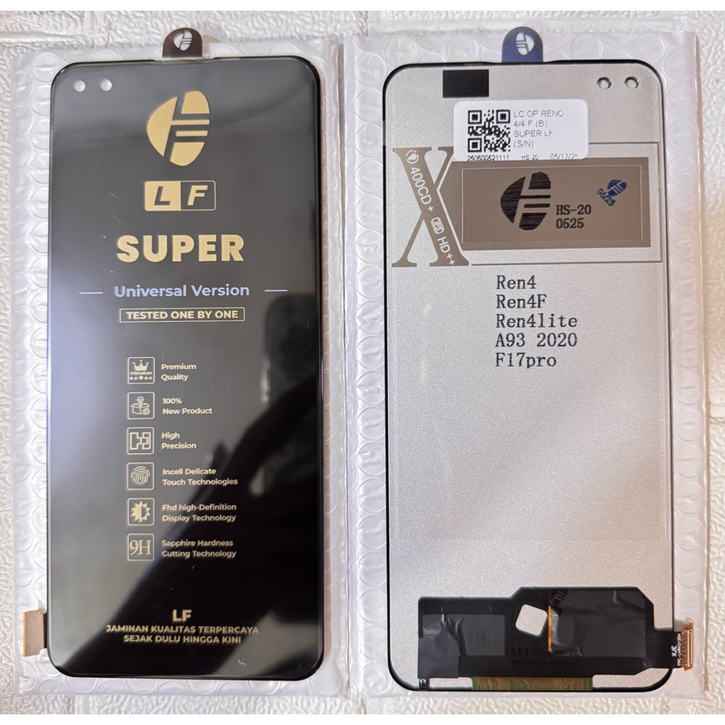 Jual LCD + TC 1SET OG | LF SUPER OPPO RENO 4 - RENO 4F - 4 LITE - A93 ...
