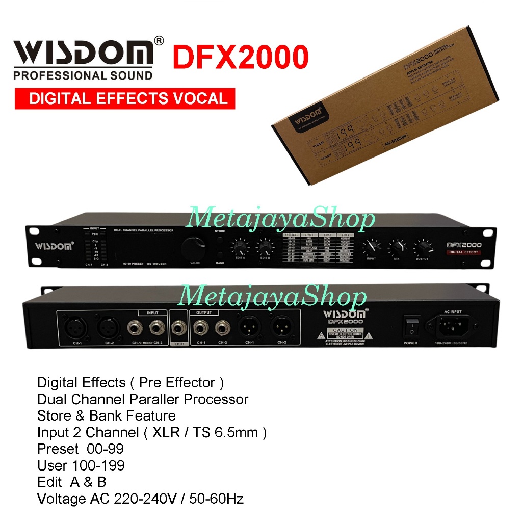 Jual Wisdom DFX2000 Digital Efek Vokal Wisdom Effects Vocal dfx-2000 ...