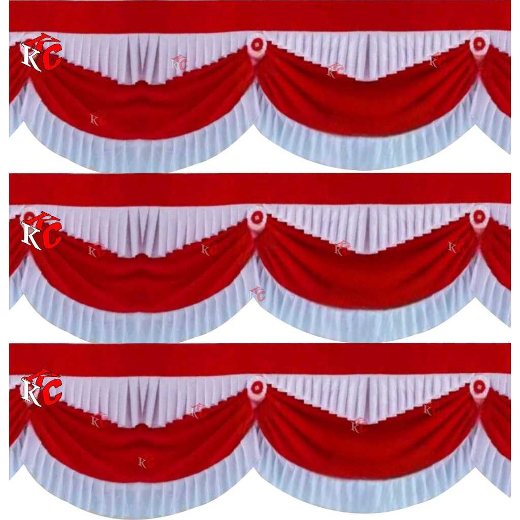 Jual BACKGROUND MERAH PUTIH REMPEL RENTEK BEGRON CANTIK BACKGROUND KAIN ...