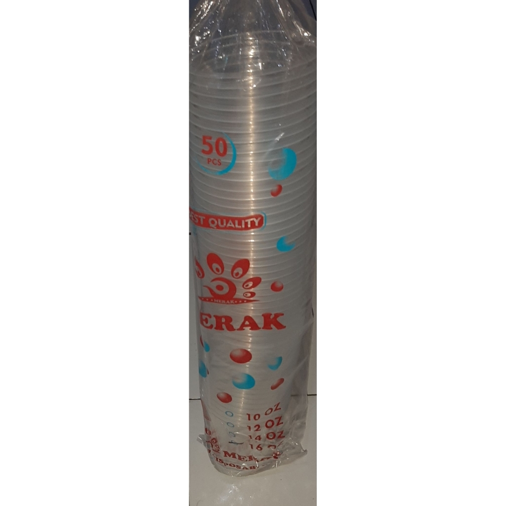 Jual Gelas/cup plastik tanpa tutup ukuran 16 oz merk Merak | Shopee ...
