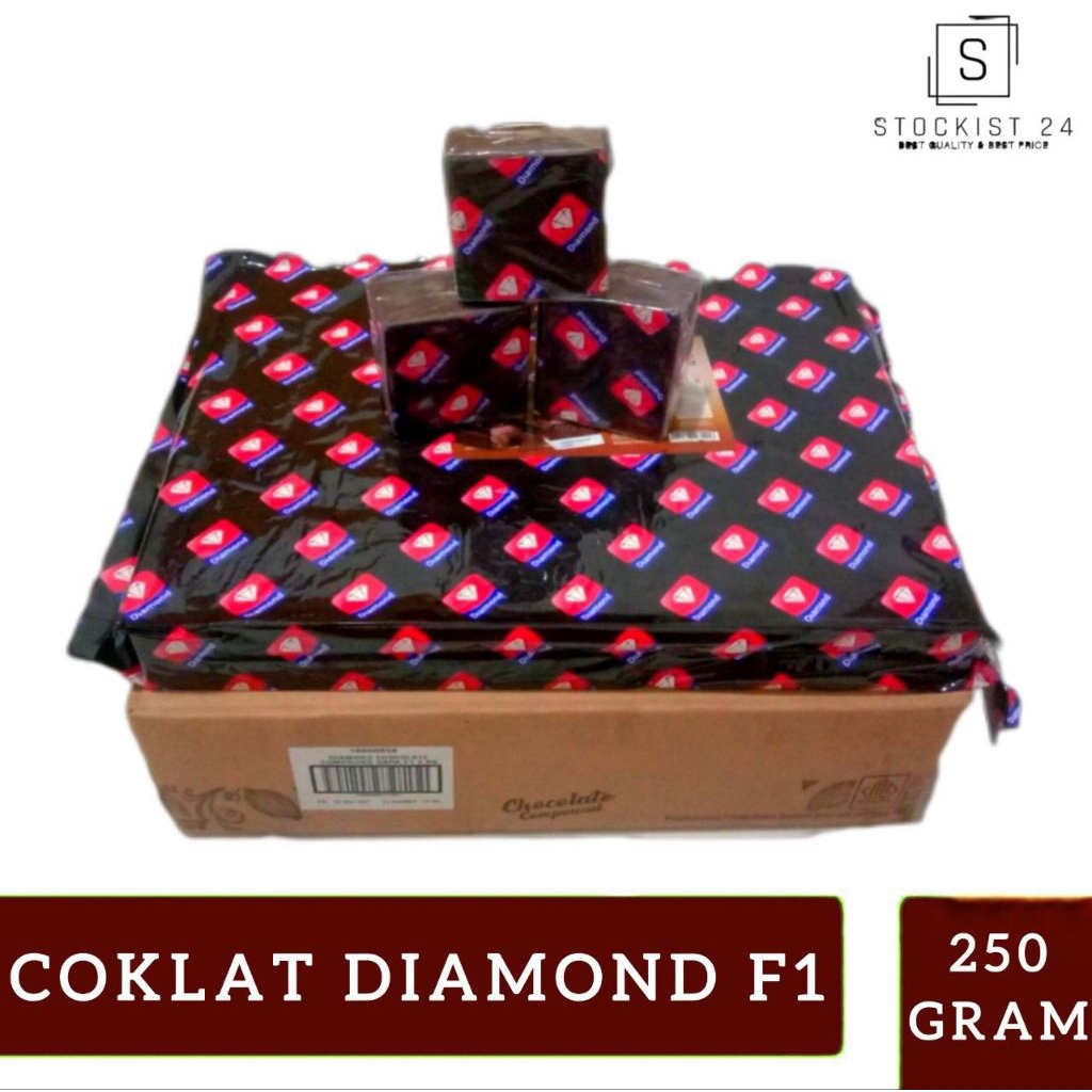 Jual Coklat batangan Diamond dark Chocolate Compound Repack -+250gr ...