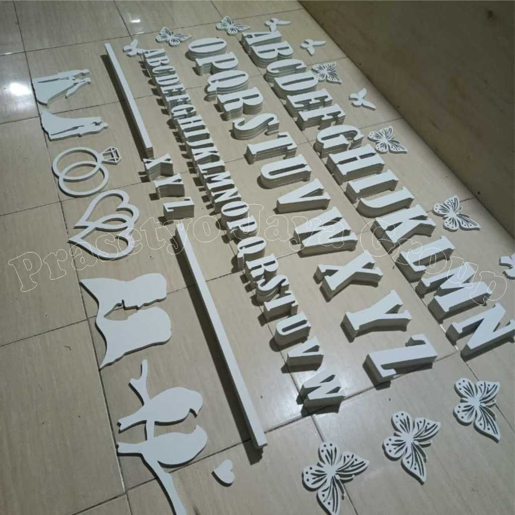 Jual Abjad A - Z Papan Bunga Tinggi 15cm Bahan Spon Eva Tebal 1cm ...