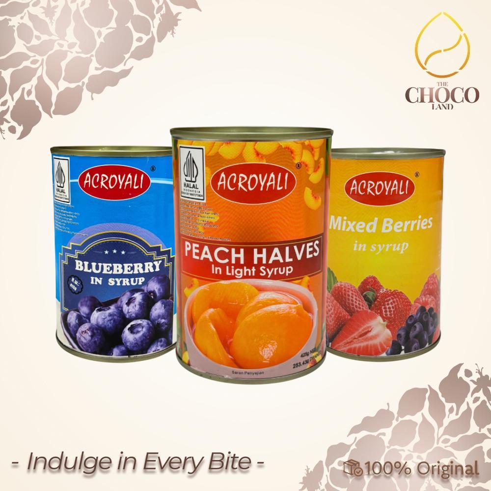 Jual Acroyali Buah PEACH IN SYRUP , BLUBERRY IN SYRUP , MIX BERRY IN ...