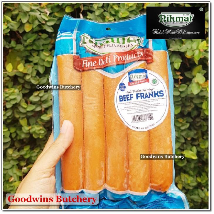 Jual NIKMAT 500g 5pcs BEEF FRANKS JUMBO SAUSAGES frozen 7" 18cm Halal ...